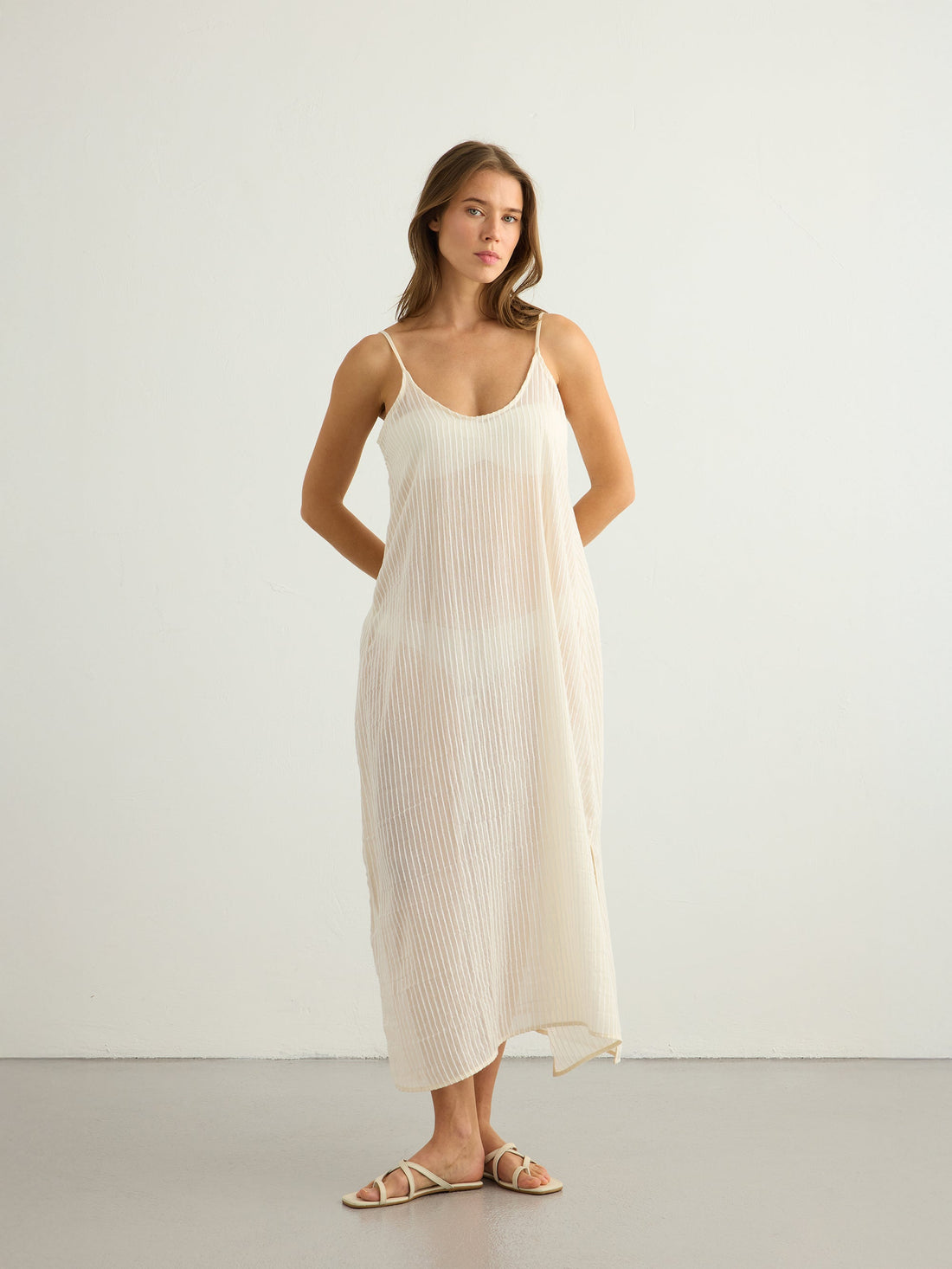 Yaz Dress (White Stripes) – Andie Co.